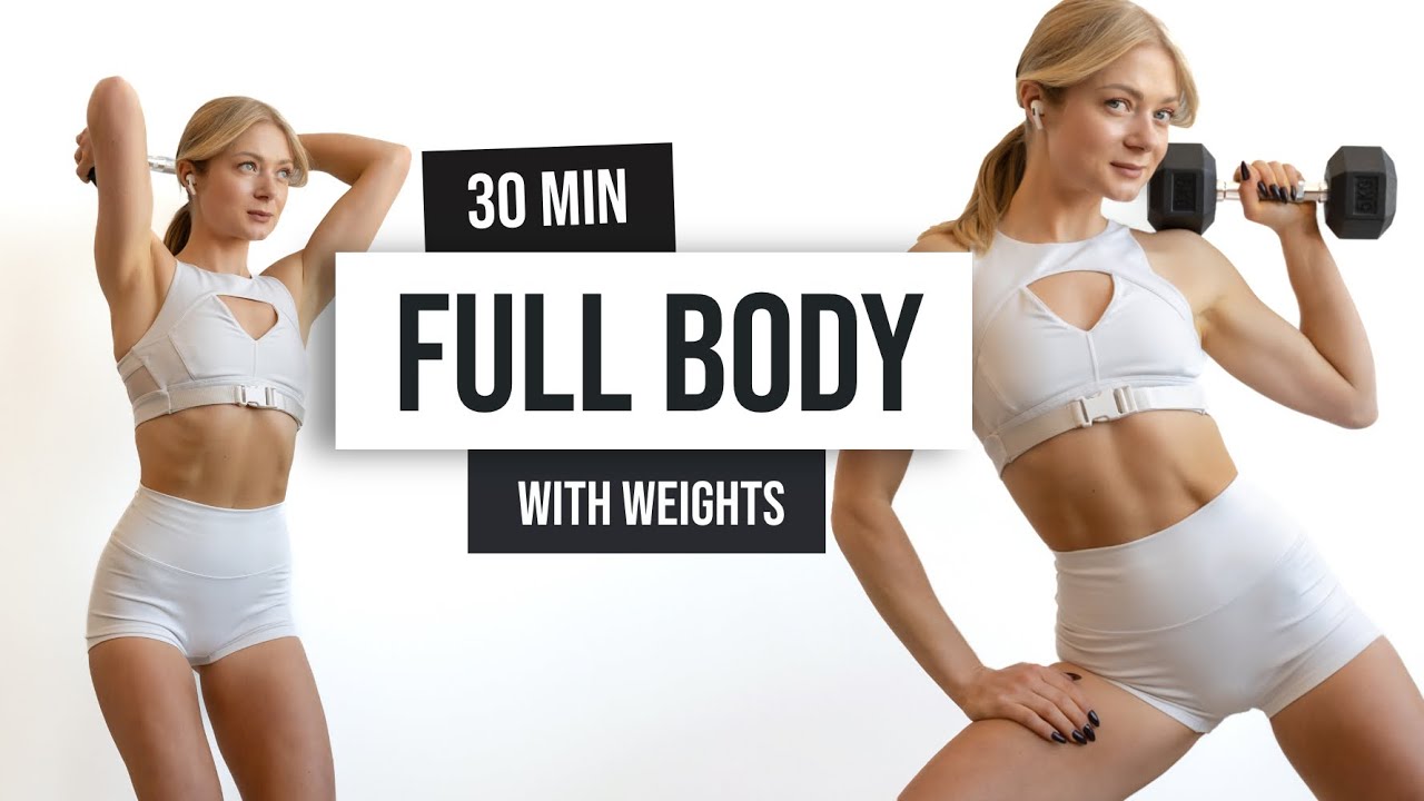 30 MIN FULL BODY KILLER HIIT Workout - With Weights, Burn Calories + Build Strength At Home!